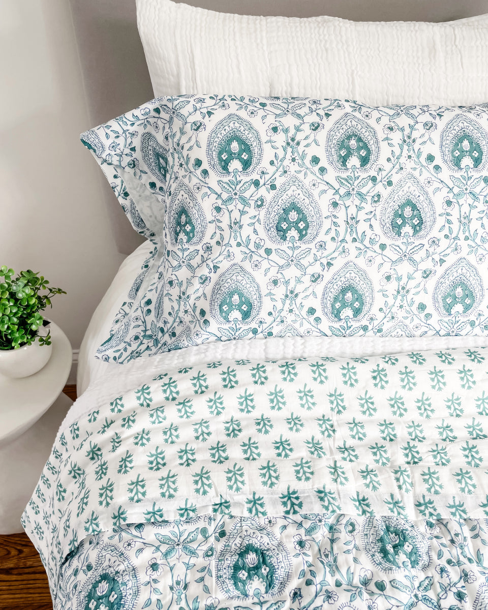 Lalit Block Print Pillowcase – Kalyana Textiles